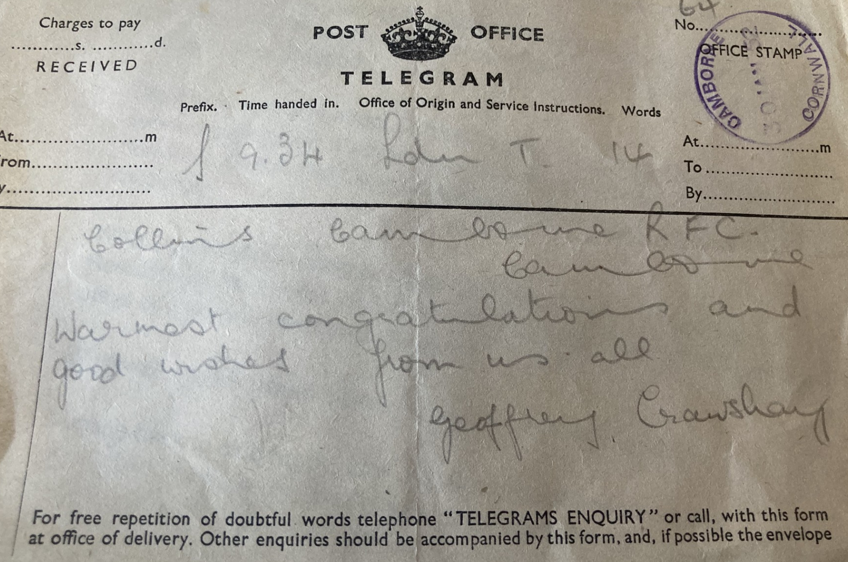 Cornish Sporting Heroes, #4: John Collins: Camborne, Cornwall and ...